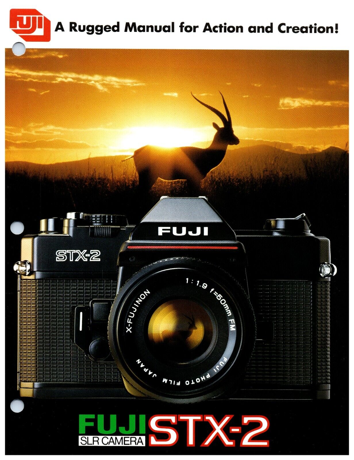 1980s Fuji STX-2 Point & Shoot 35mm Film Camera Ad Vintage Sales Broch – techrewinds