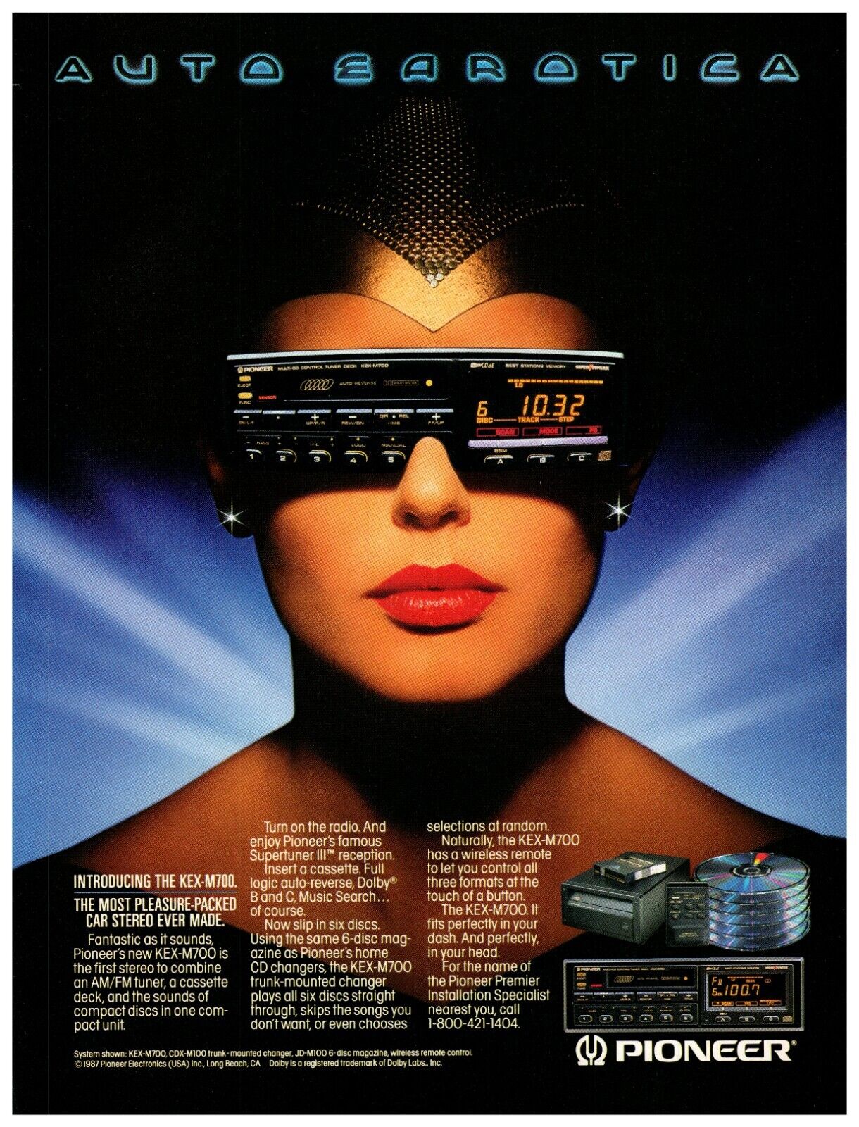 1980s PIONEER KEX-M700 Car Stereo Audiophile Sexy Girl Hifi Print Ad 8 – techrewinds