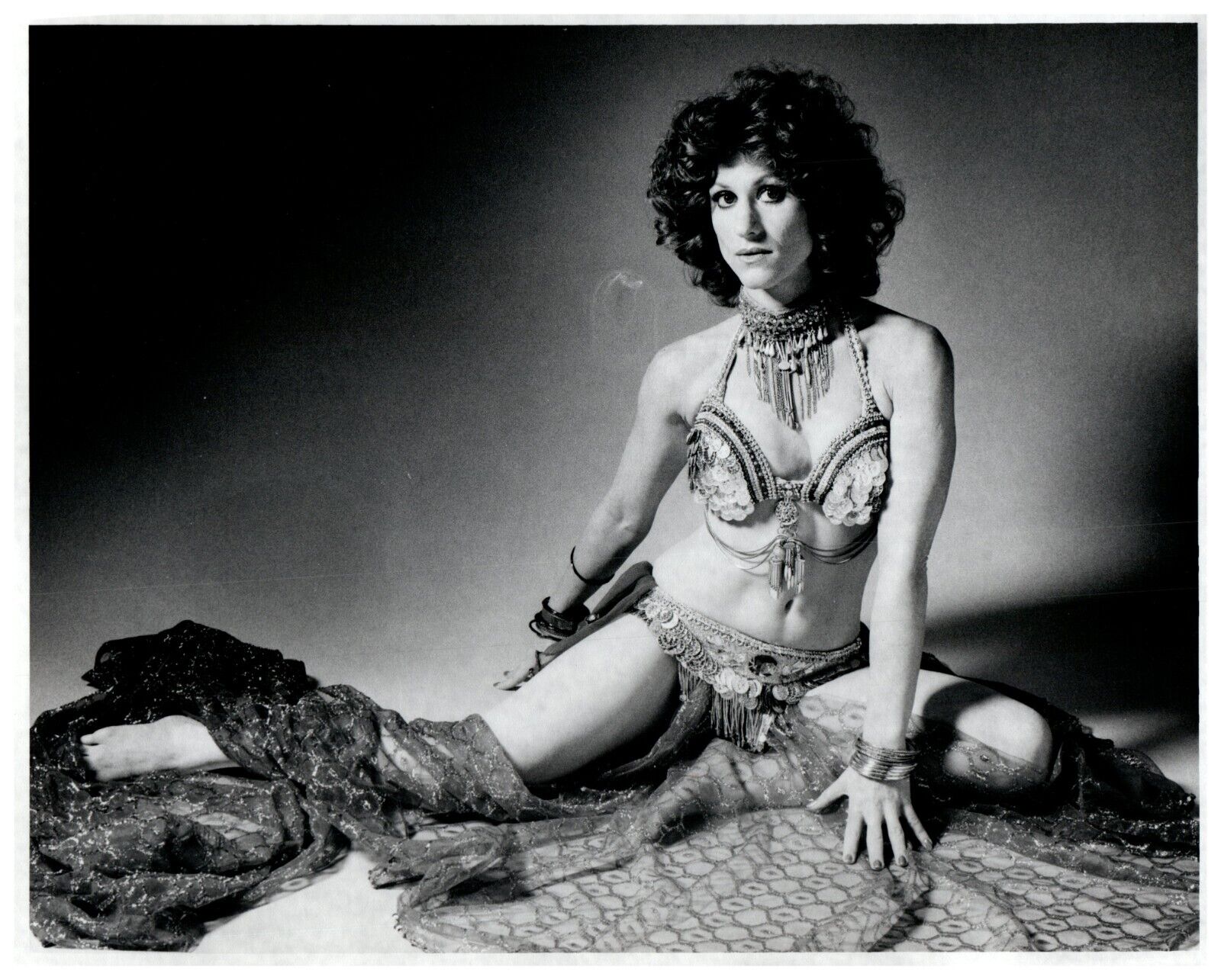 1980s Sexy Burlesque Dancer Girl Large Vintage Photo Los Angeles 8x10 – techrewinds