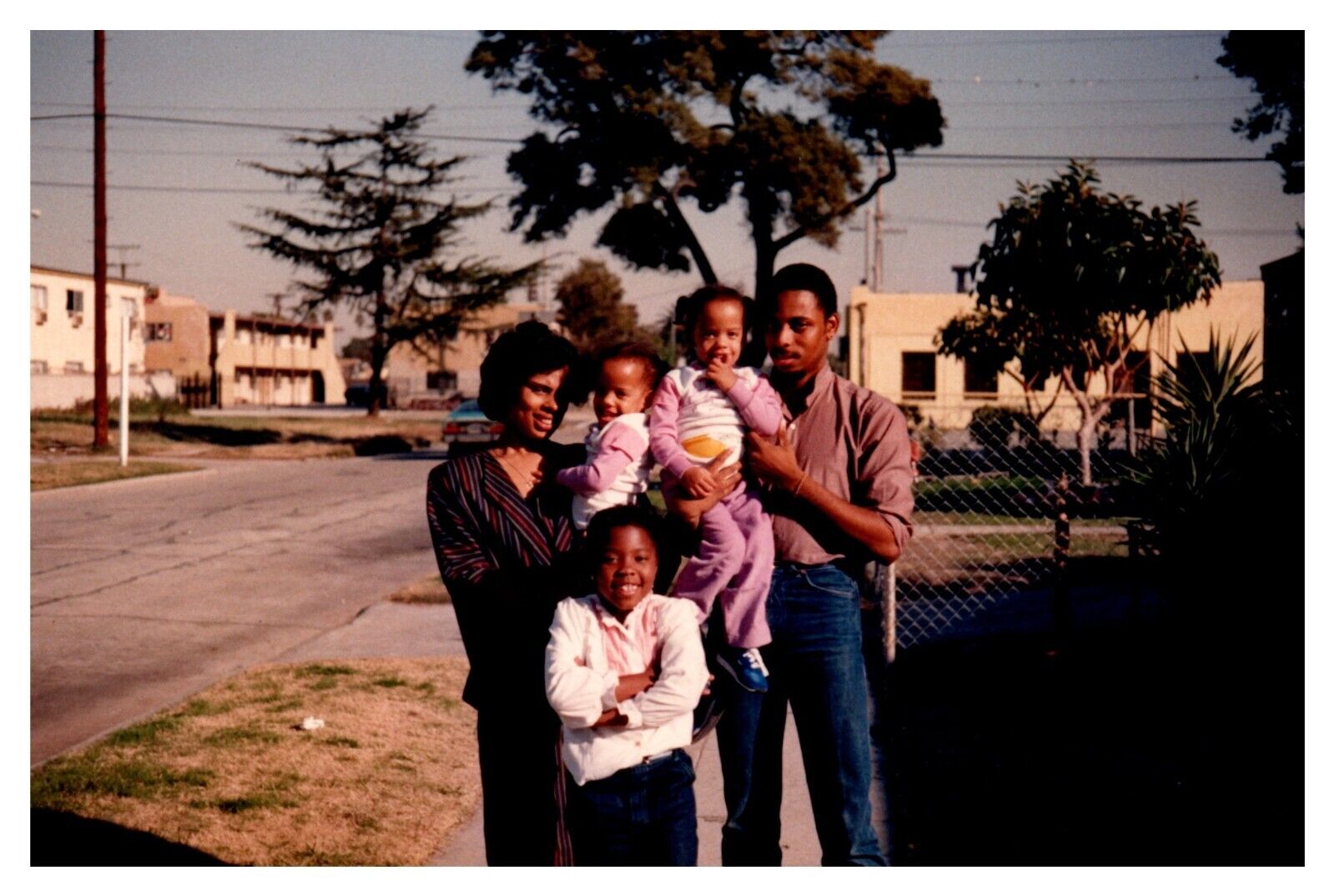 1980s African American Family Pic Mad Candid Photo Projects Compton CA – techrewinds