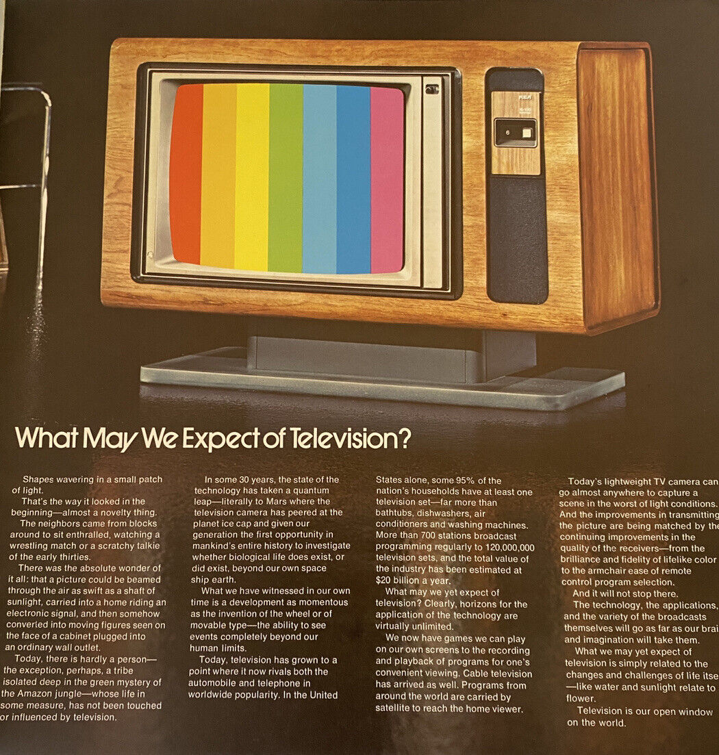 1980 RCA COLORTRAK CRT TV STORY Gaming ORIGINAL Brochure Booklet - RAR – techrewinds