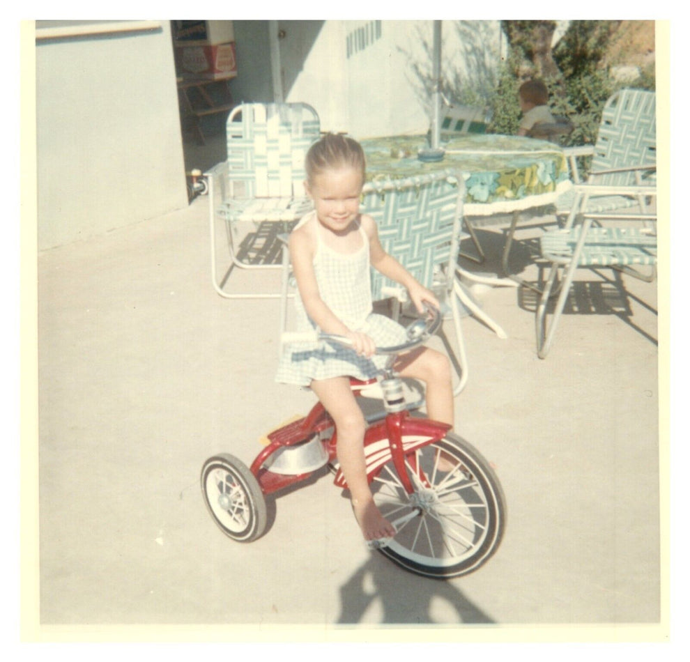 1970s Small Girl Tricycle Bike Vintage Photo Los Angeles CA – techrewinds