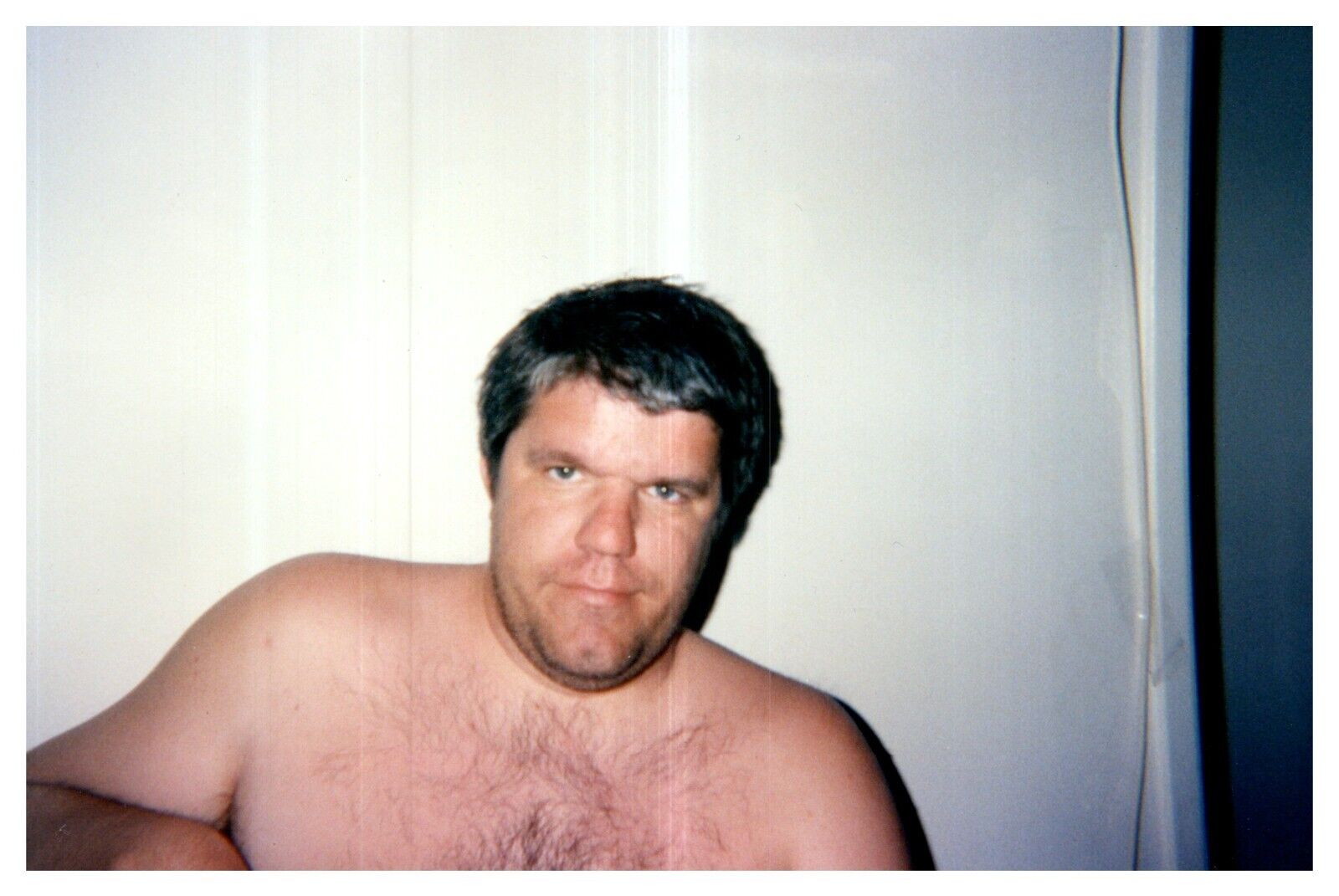 1990s Dad Bod Hunk Shirtless Vintage Photo Los Angeles CA – techrewinds