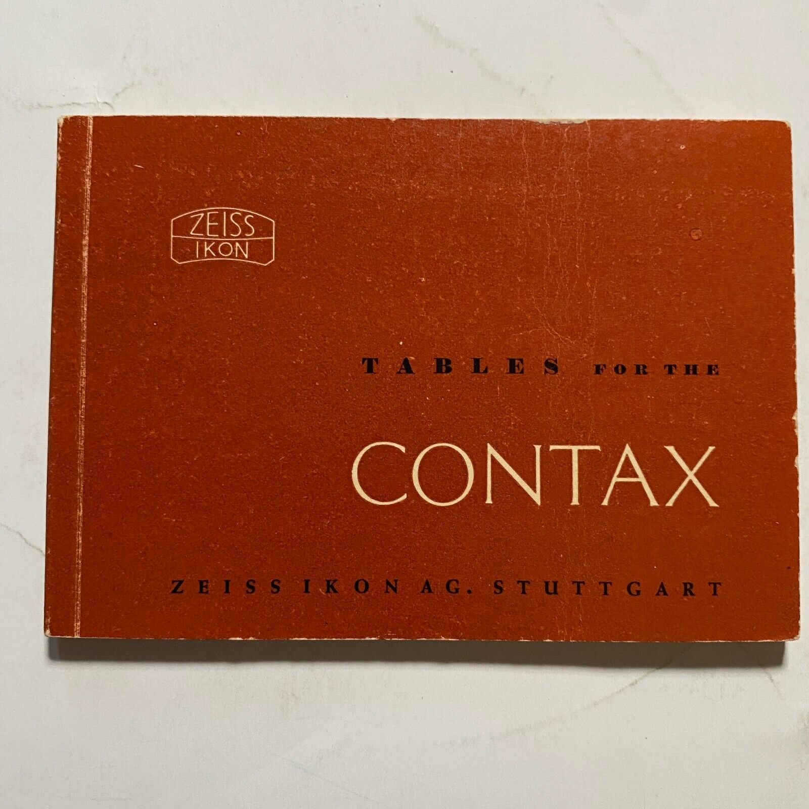 CONTAX CAMERA ZEISS IKON BOOKLET TABLES PRINTED IN GERMANY – techrewinds