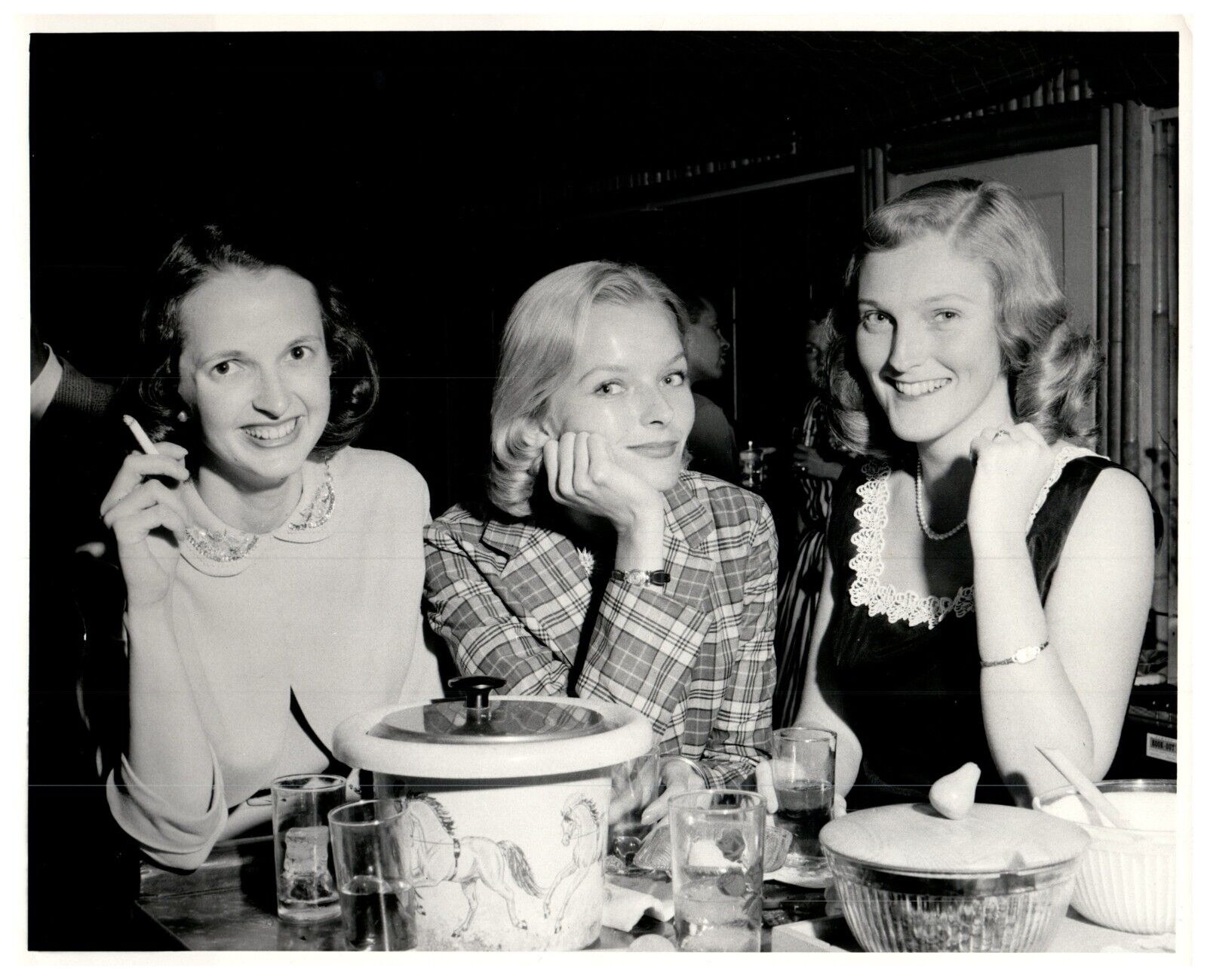 1950s Blonde Girl Smoking Cigs Vintage Photo 8x10 – techrewinds