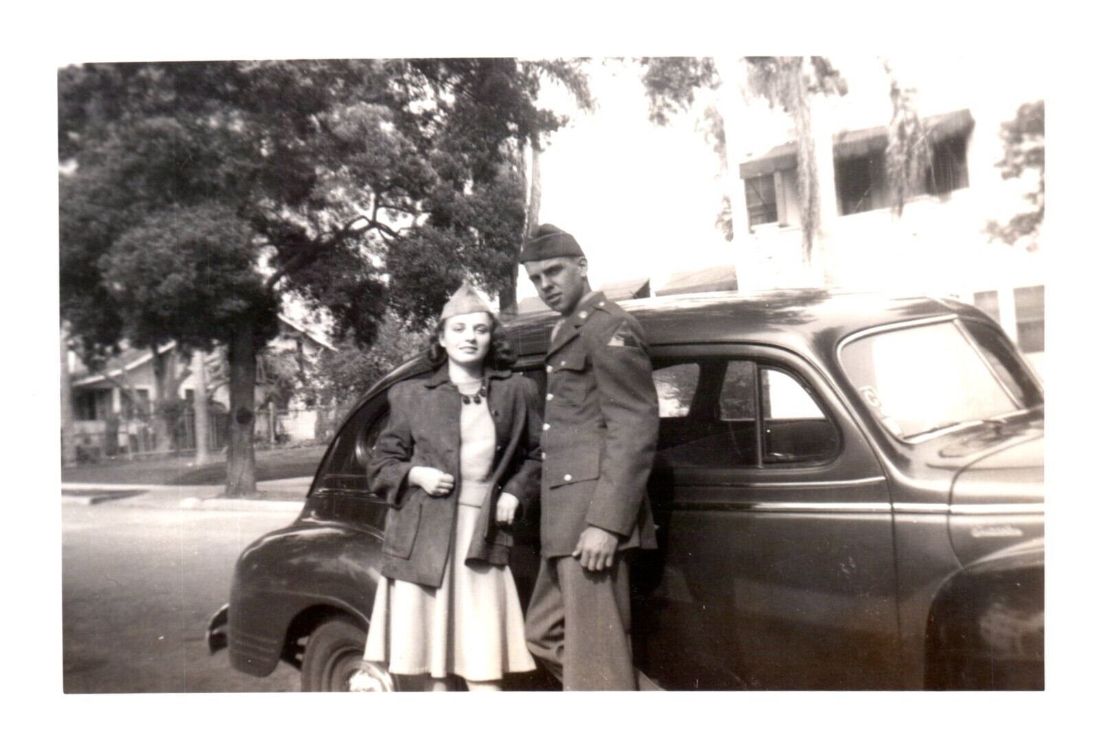 1940s Army Troop Going out War WW2 Vintage Snapshot Photo Los Angeles ...
