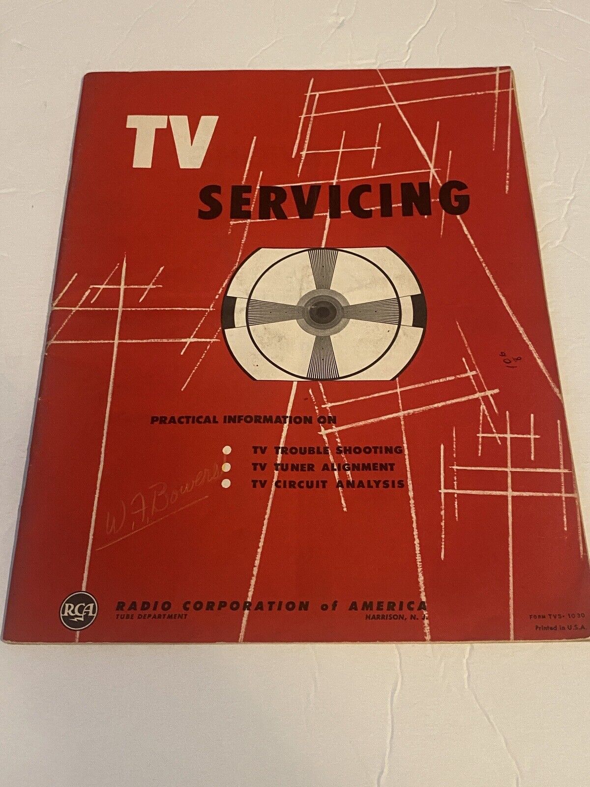 1950s RCA TV Servicing TVS-1030 and "BY-STAGE Guide to Color-TV ...