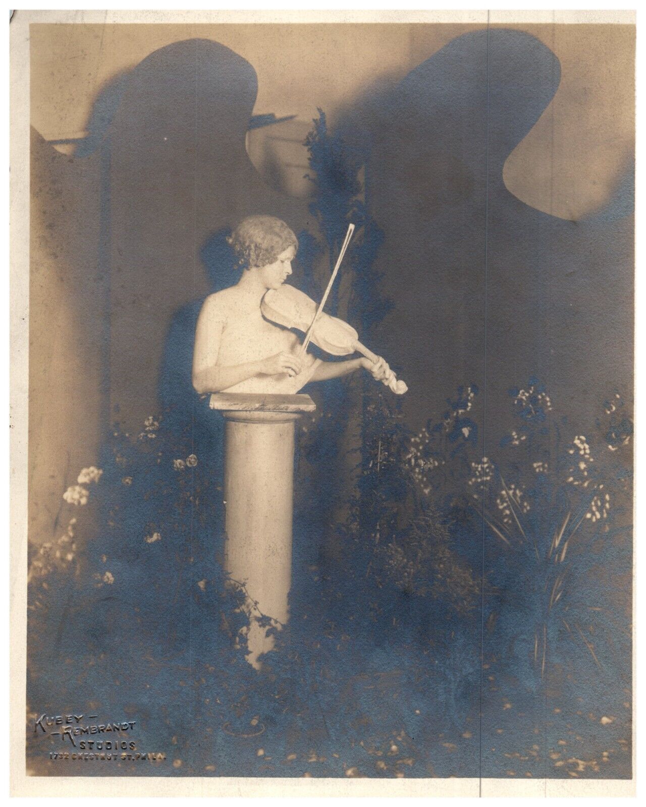 1920s Creepy Violin Player Women Abstract Vintage Antique Photo 8x10 ...