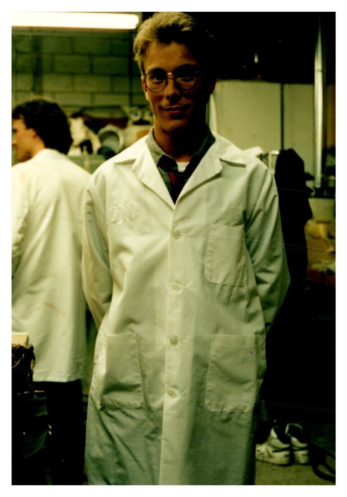 1990s Handsome Scientist Man Los Angeles Vintage Photo – techrewinds