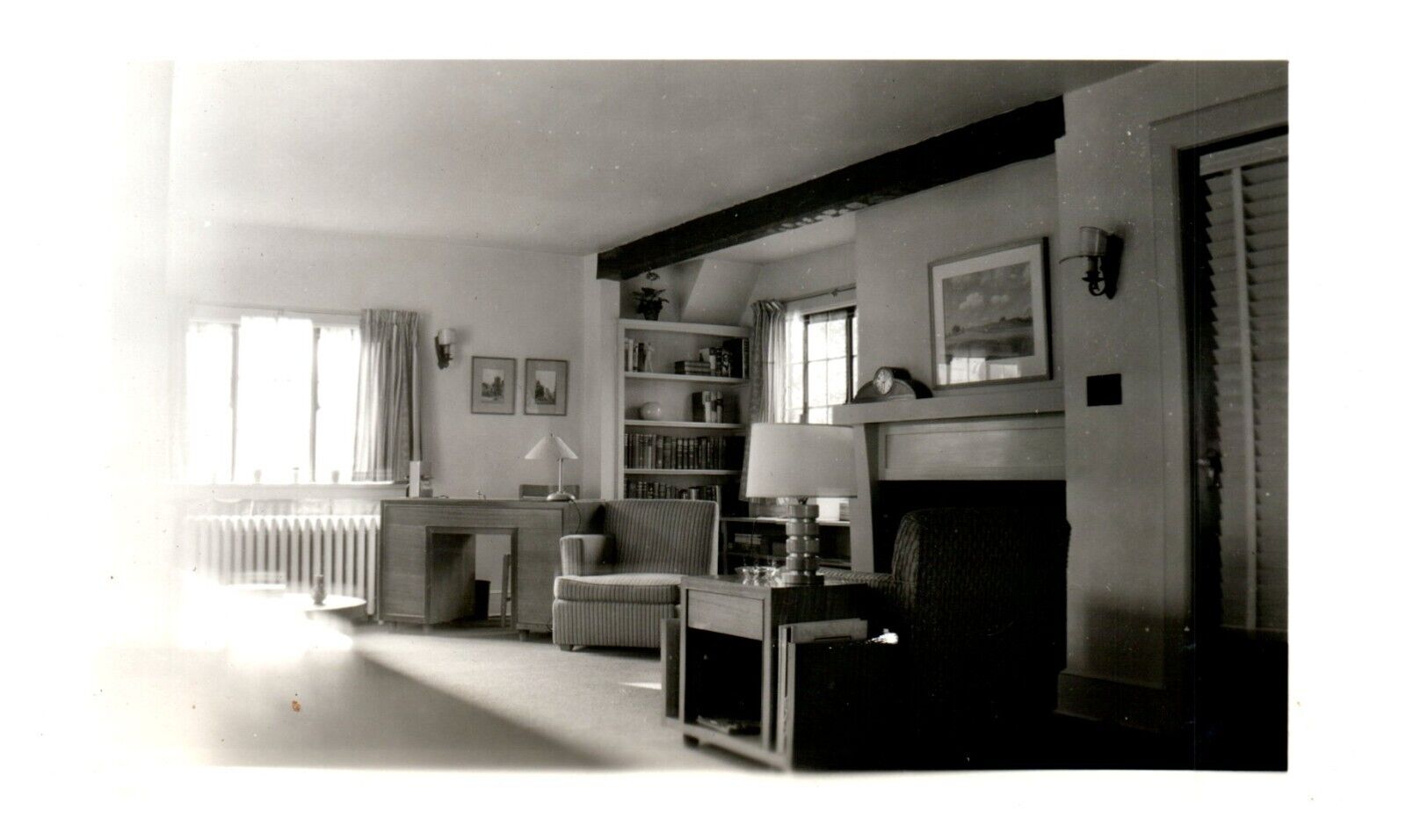 1940s Empty Living Room Vintage Photo – techrewinds