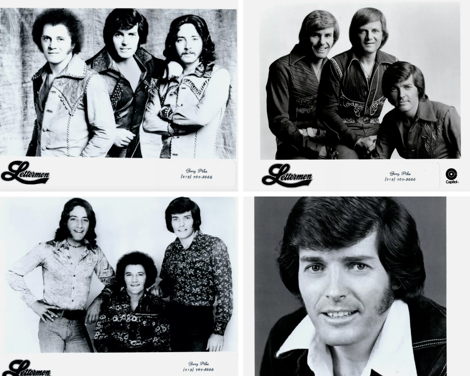 1970 The Lettermen Rock Band Press Vintage Photos 5 LOT – techrewinds