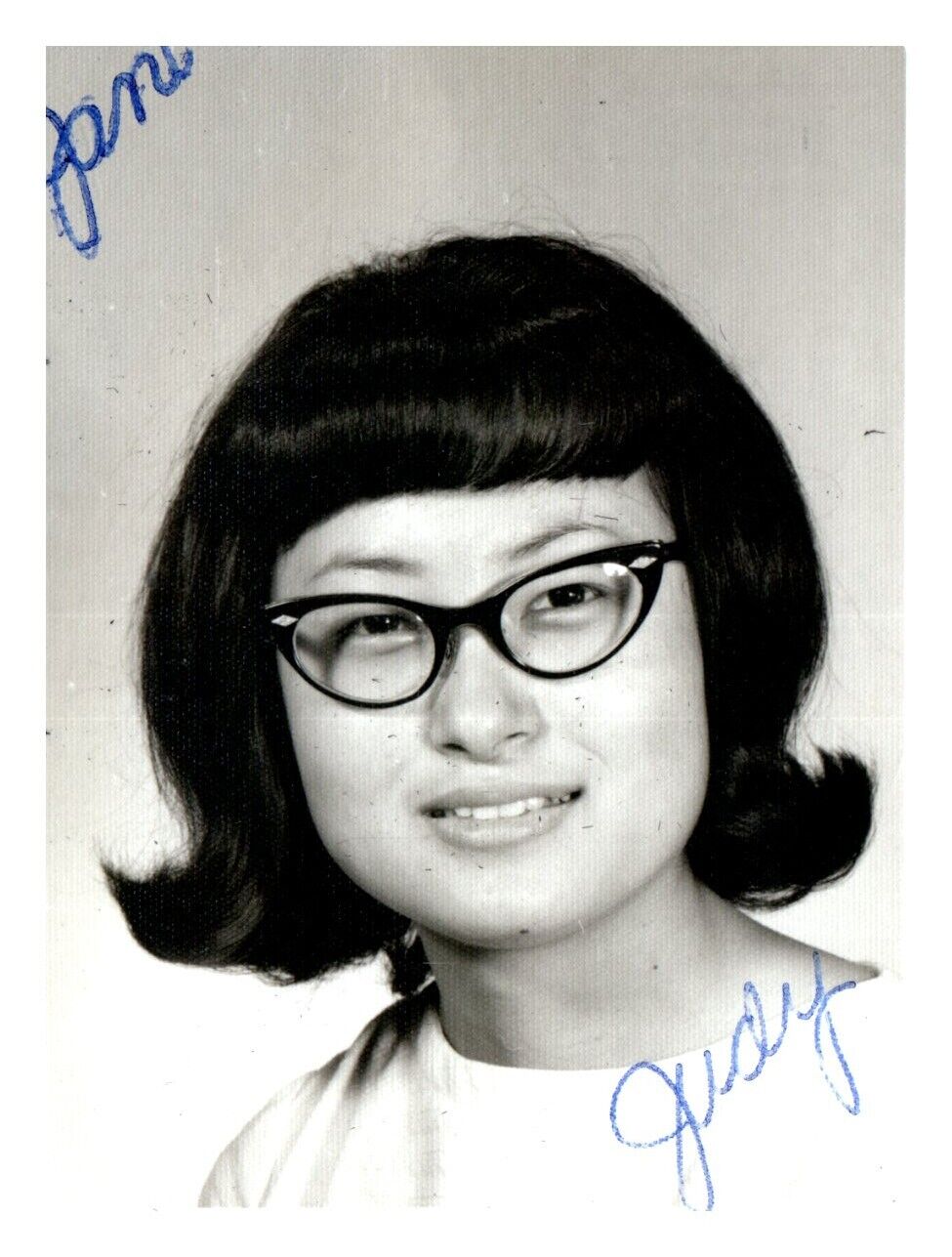 1960s Young Korean Women Nerd Glasses Vintage Photo Snapshot – techrewinds