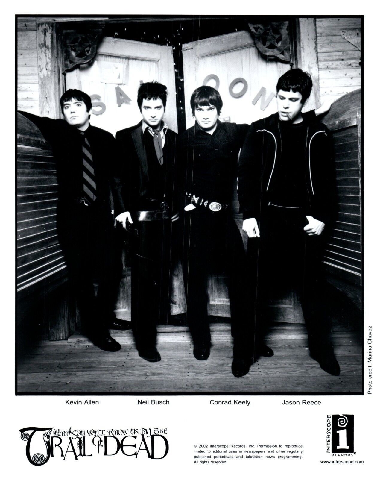 2000s Trail Dead Music Band Promo Press Vintage Original Hollywood Pho ...