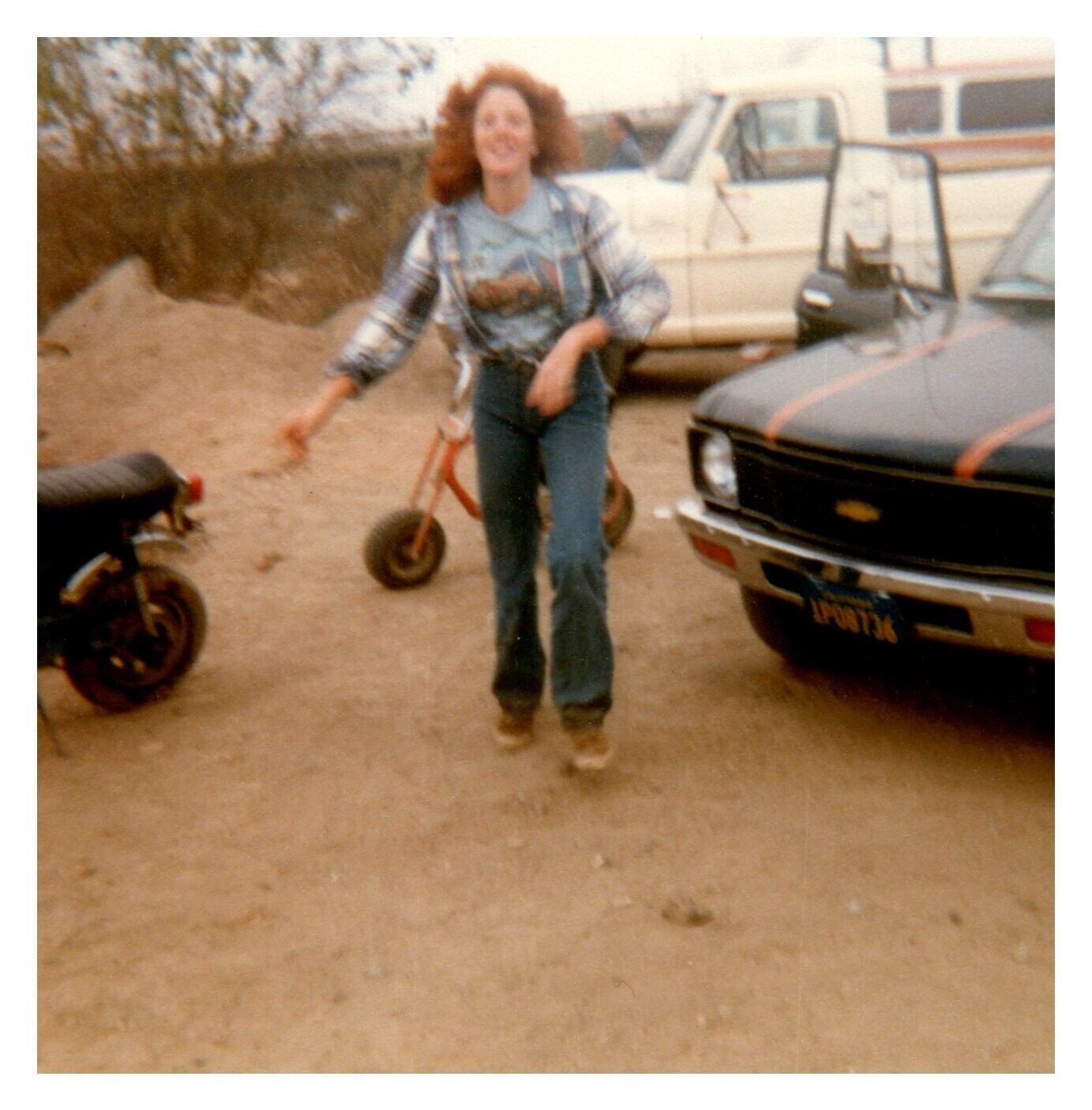1970s Young Teen Girl Ginger Biker Vintage Photo – techrewinds