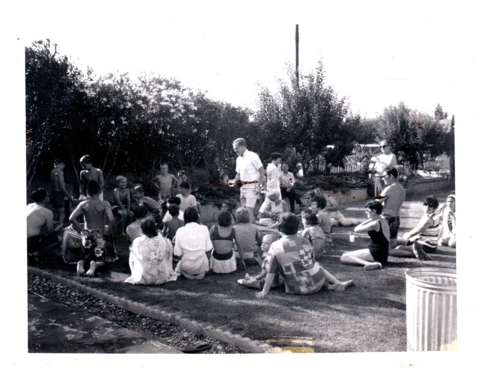 1970s Pool Party Swim Vintage Polaroid Photo Los Angeles CA – techrewinds