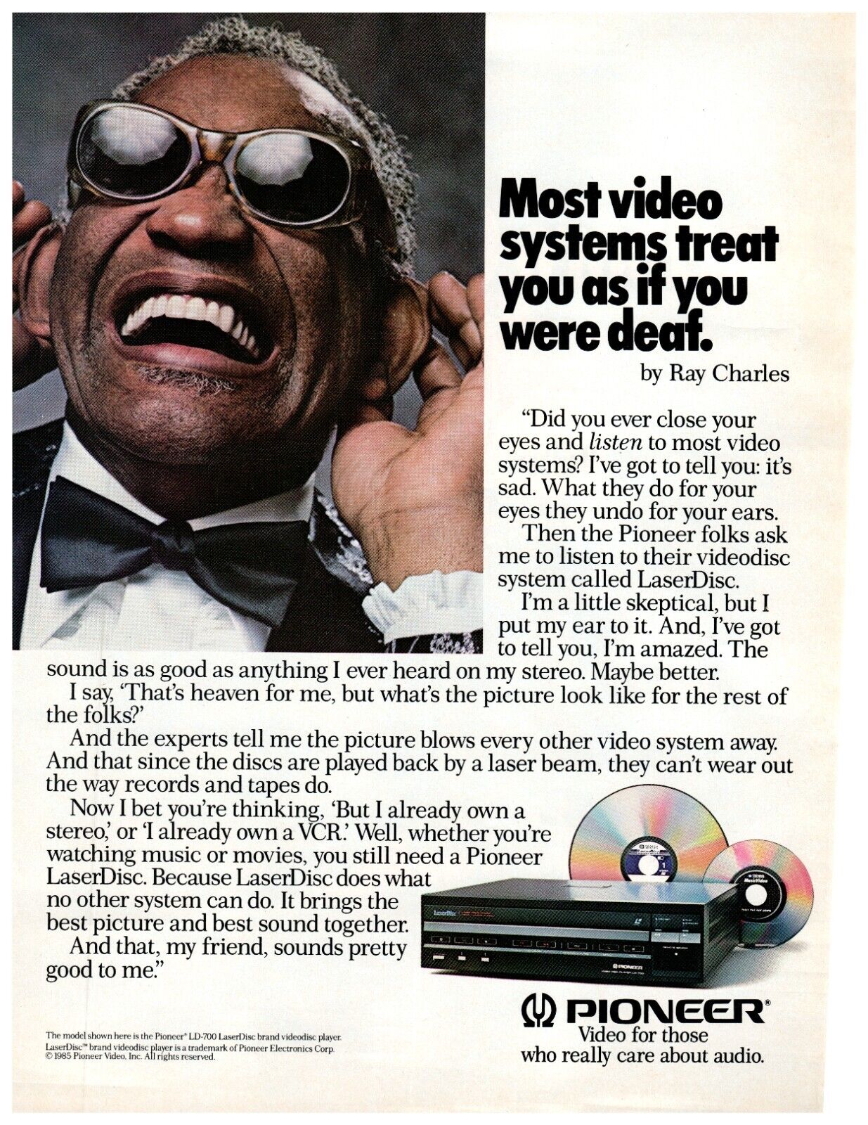 1980s Pioneer LaserDisc: Ray Charles, As If You Were Deaf Vintage Prin ...