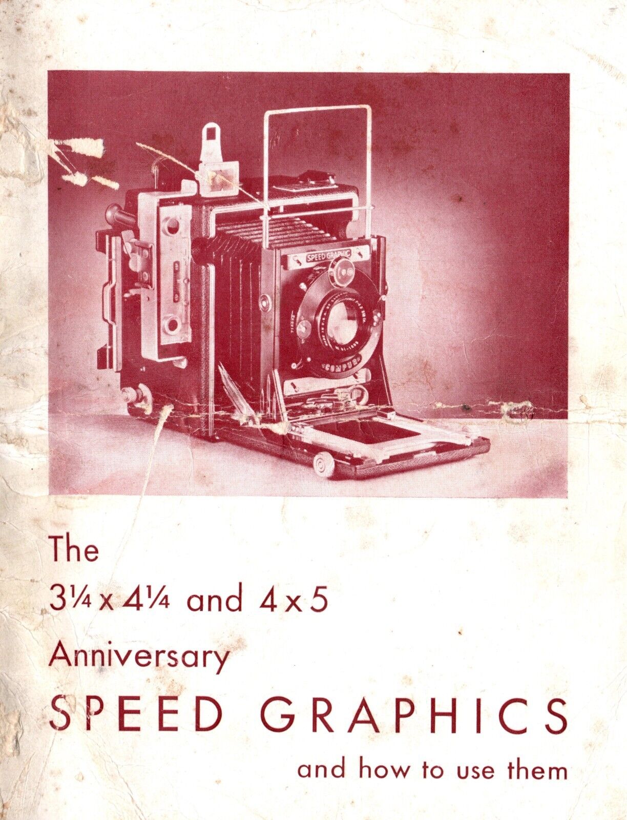 Graflex 4x5 Anniversary Speed Graphic How to ORIGINAL Manual – techrewinds