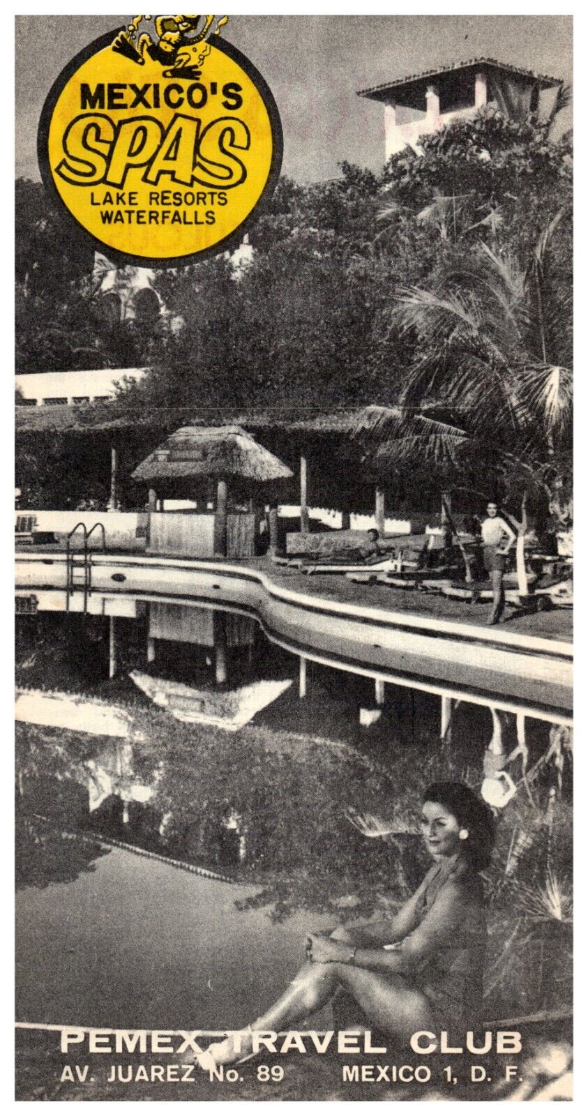 1960s Mexico Spas Lake Resorts Waterfalls Pemex Tourist Maps Vintage B ...