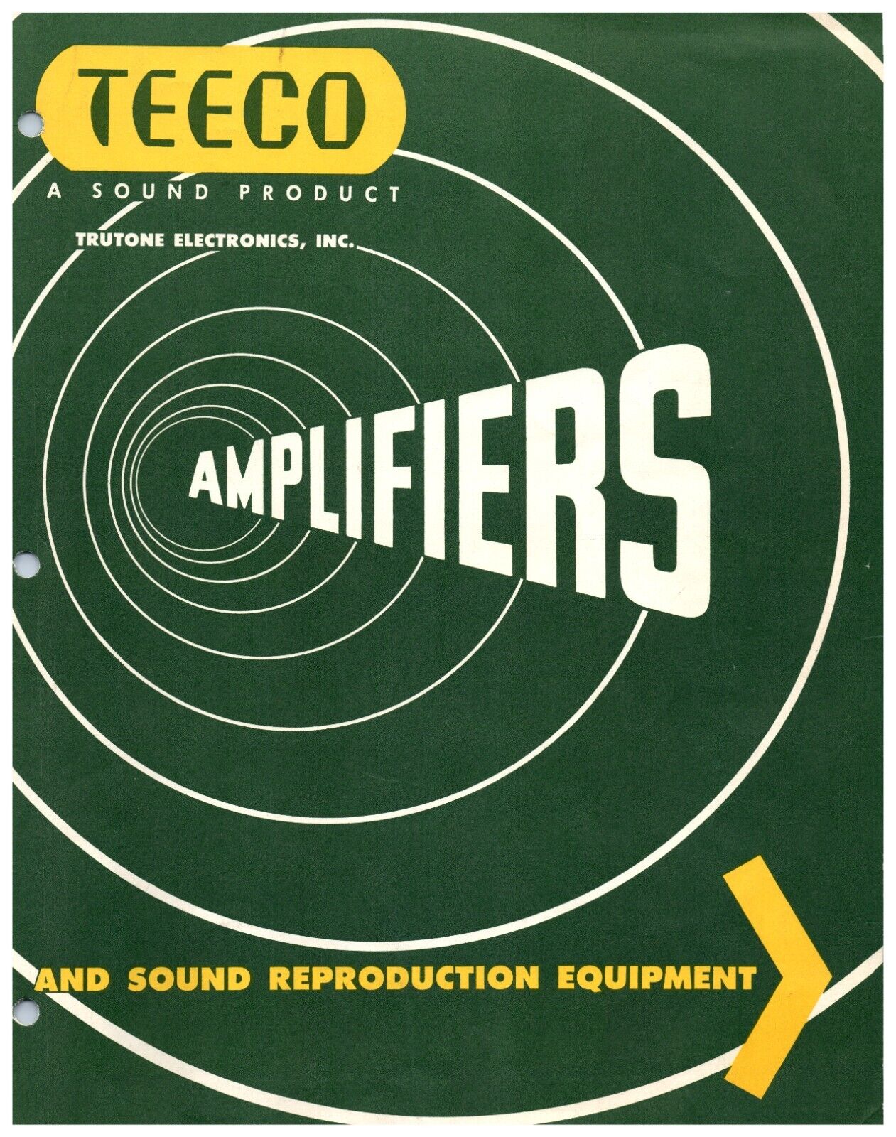 1940s TEECO HIFI TUBE AMPLIFIERS MODEL 830 610 612 Catalog ORIGINAL Br ...