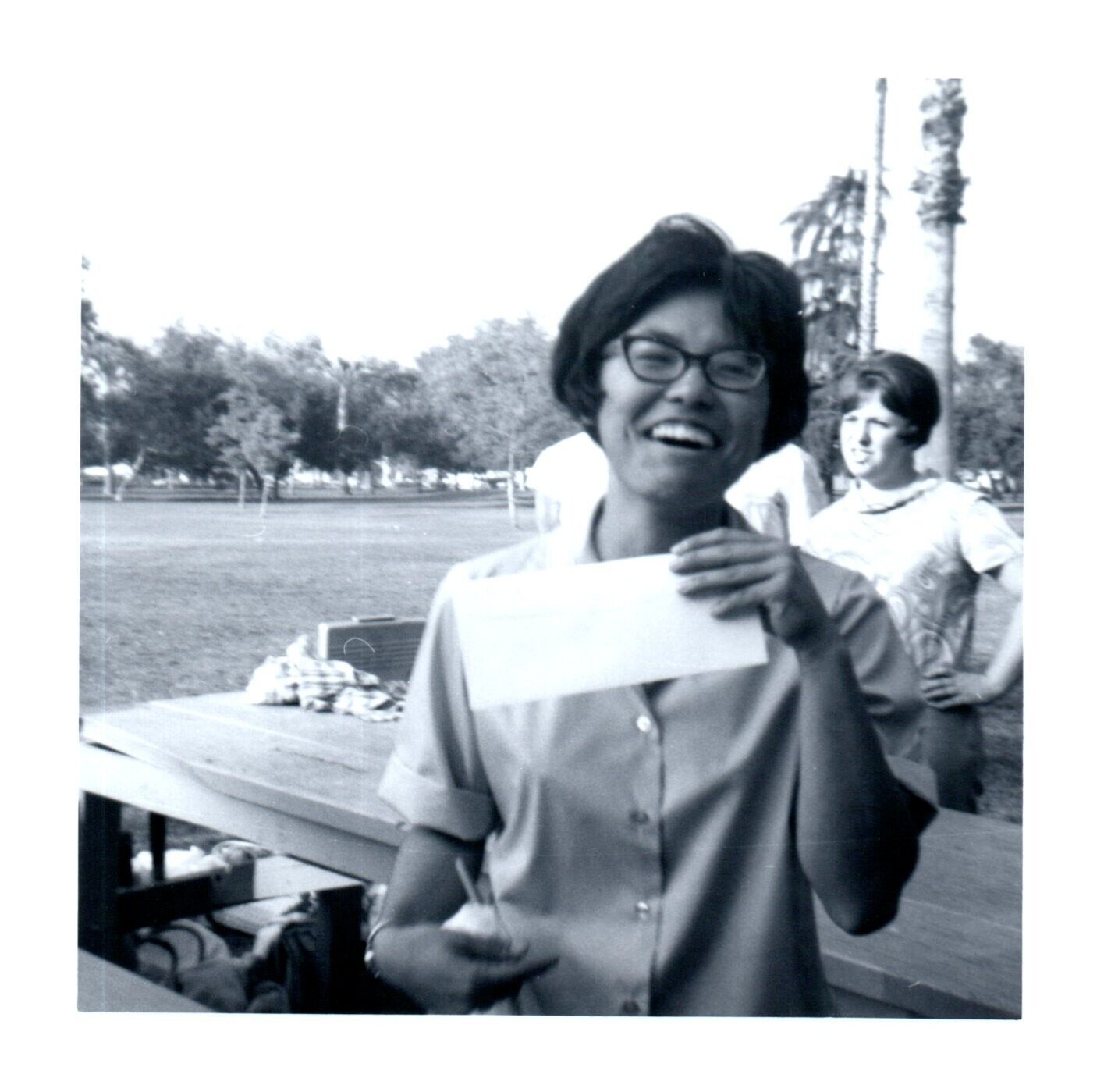 1970s American Asian Nerd Girl Abstract Vintage Photo – techrewinds