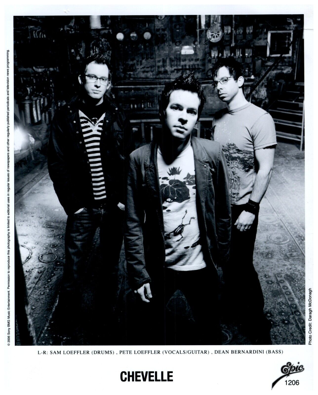 2000s Chevelle Music Band Promo Press Vintage Original Hollywood Photo ...