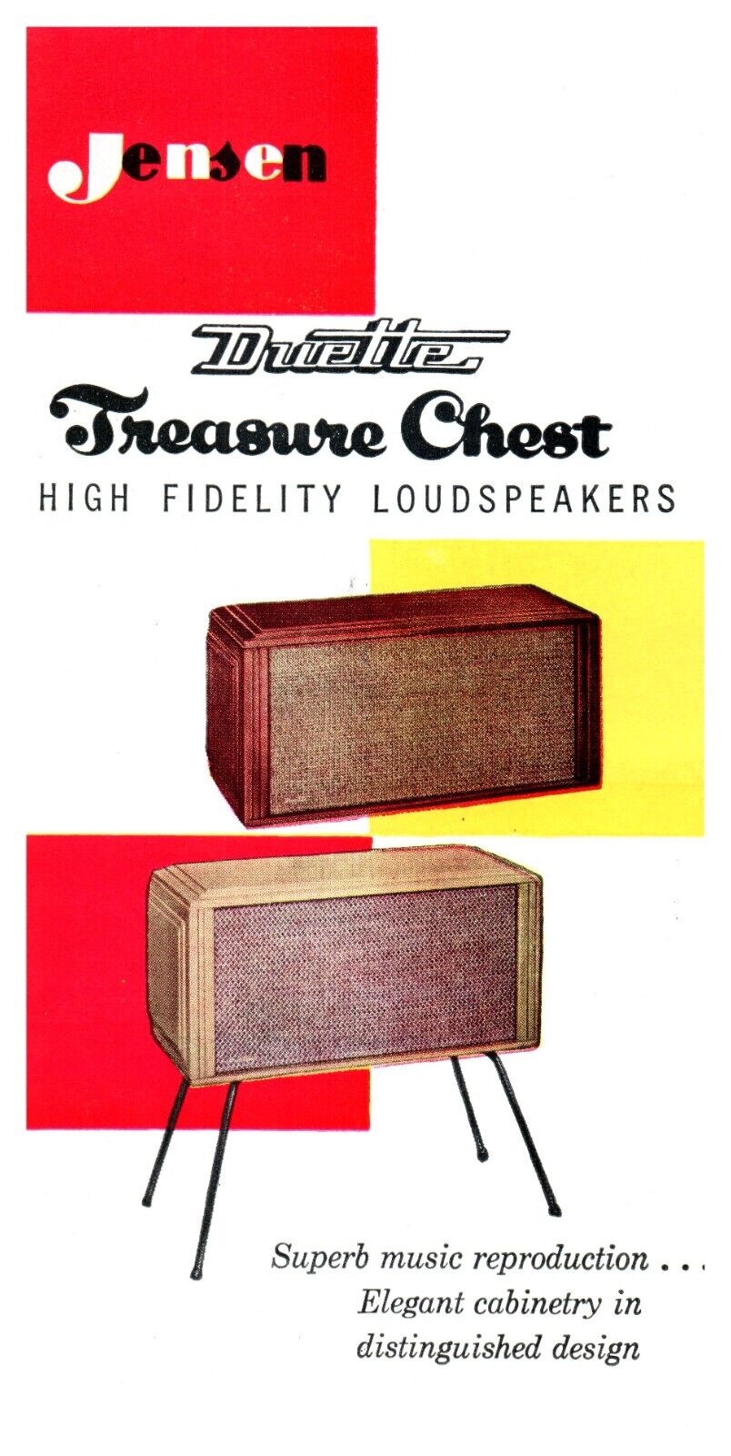 1960 Jensen Duette Tresure Chest HIFI Loudspeakers Mid Century Origina ...