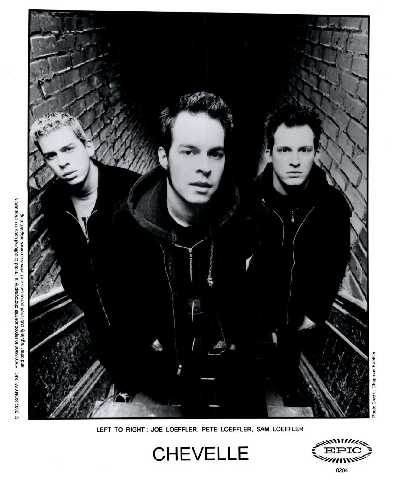 2000s Chevelle Music Band Promo Press Vintage Original Photo 8x10 ...