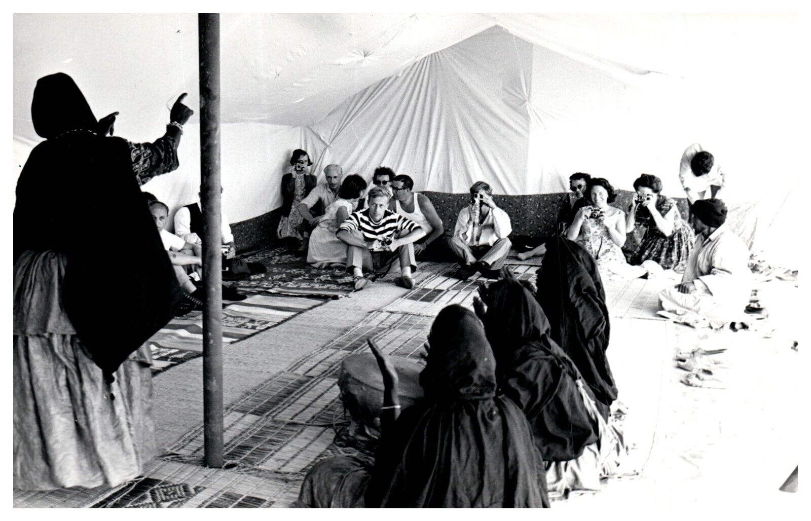 Middle East Tea Party Tourist Vintage Photo CA 5x7 – techrewinds