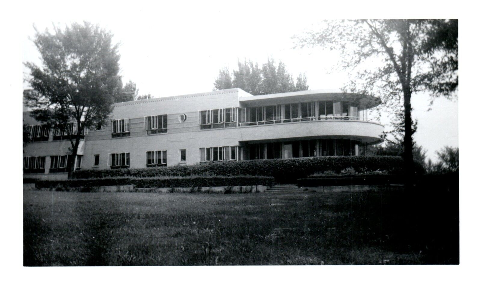 1950s Modernist Government or Office Building with Lawn Vintage Photo ...