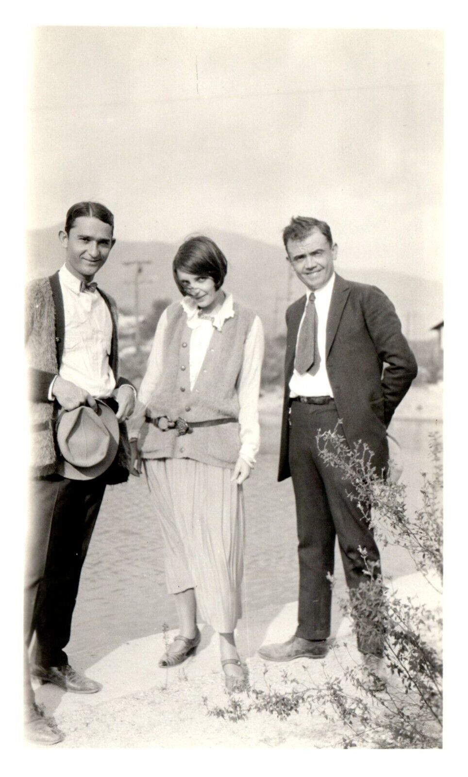 1930s Flirty Mystery Girl Riverside in Stylish Attire Vintage Photo ...