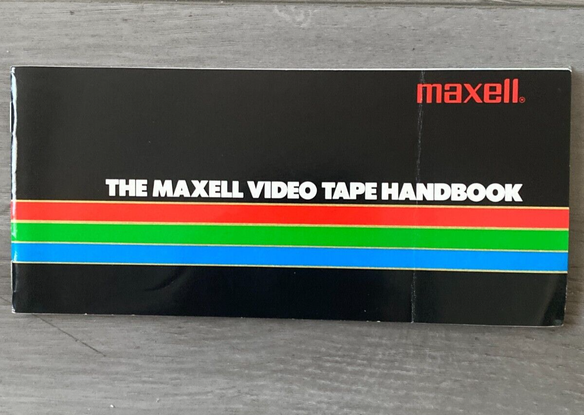 MAXELL Video Tape Handbook"VIDEOCASSETTE VCR VHS Betamax Brochure RARE ...