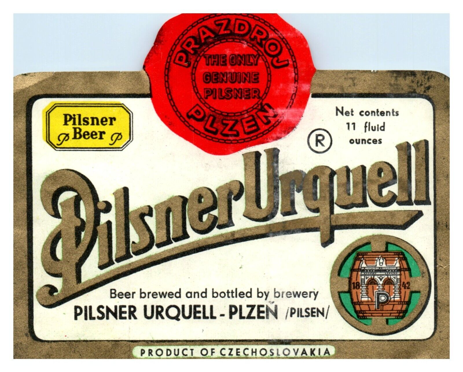 1960s Kronenbourg 1664 Beer Label – French Brewery Collectible Alsace ...