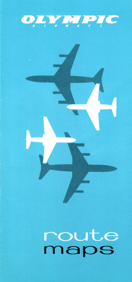1960s Olympic Airways Route Maps Brochure Vintage Airline Collectible ...