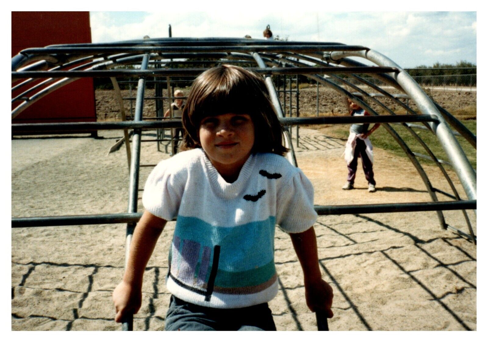 1990s Kid in Playground Los Angeles Vintage Photo – techrewinds