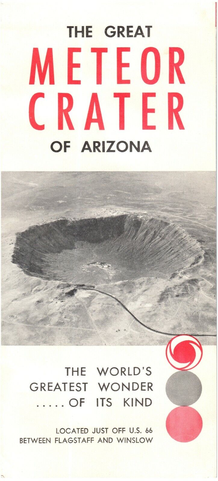 VINTAGE THE GREAT METEOR CRATER OF ARIZONA BROCHURE MAP BOOK GRAND CAN ...