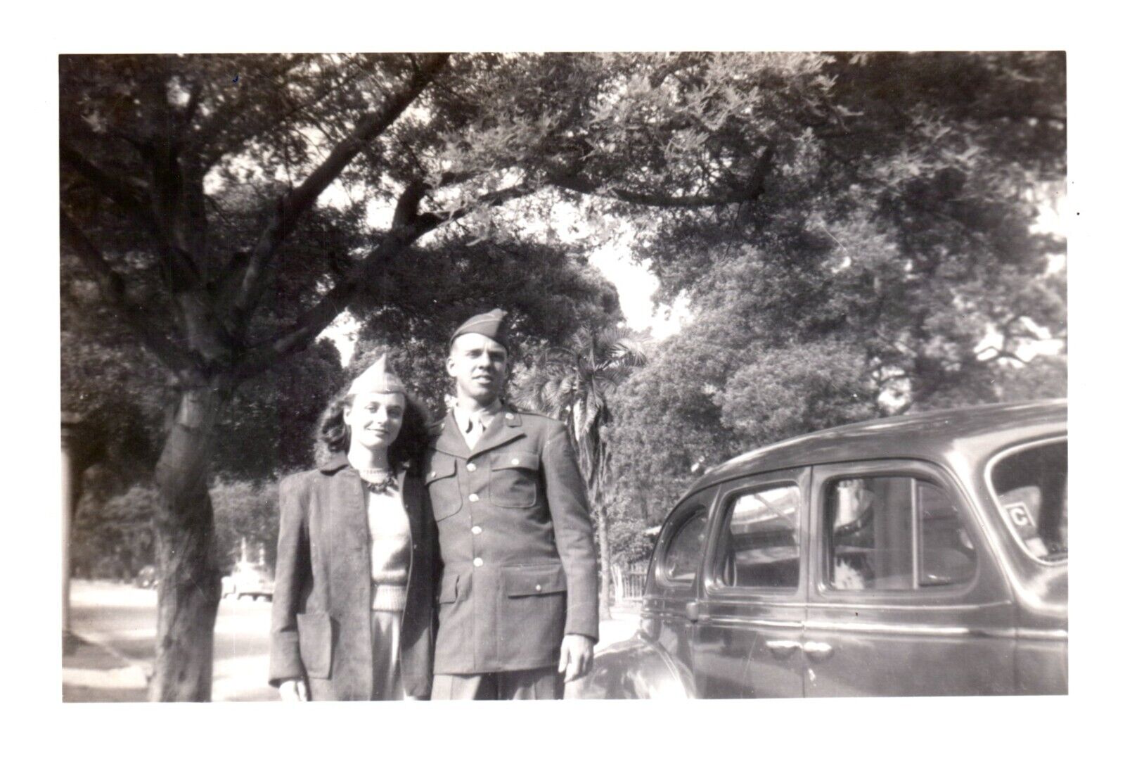 1940s Army Troop Going out To War WW2 GF Vintage Snapshot Photo Los An ...