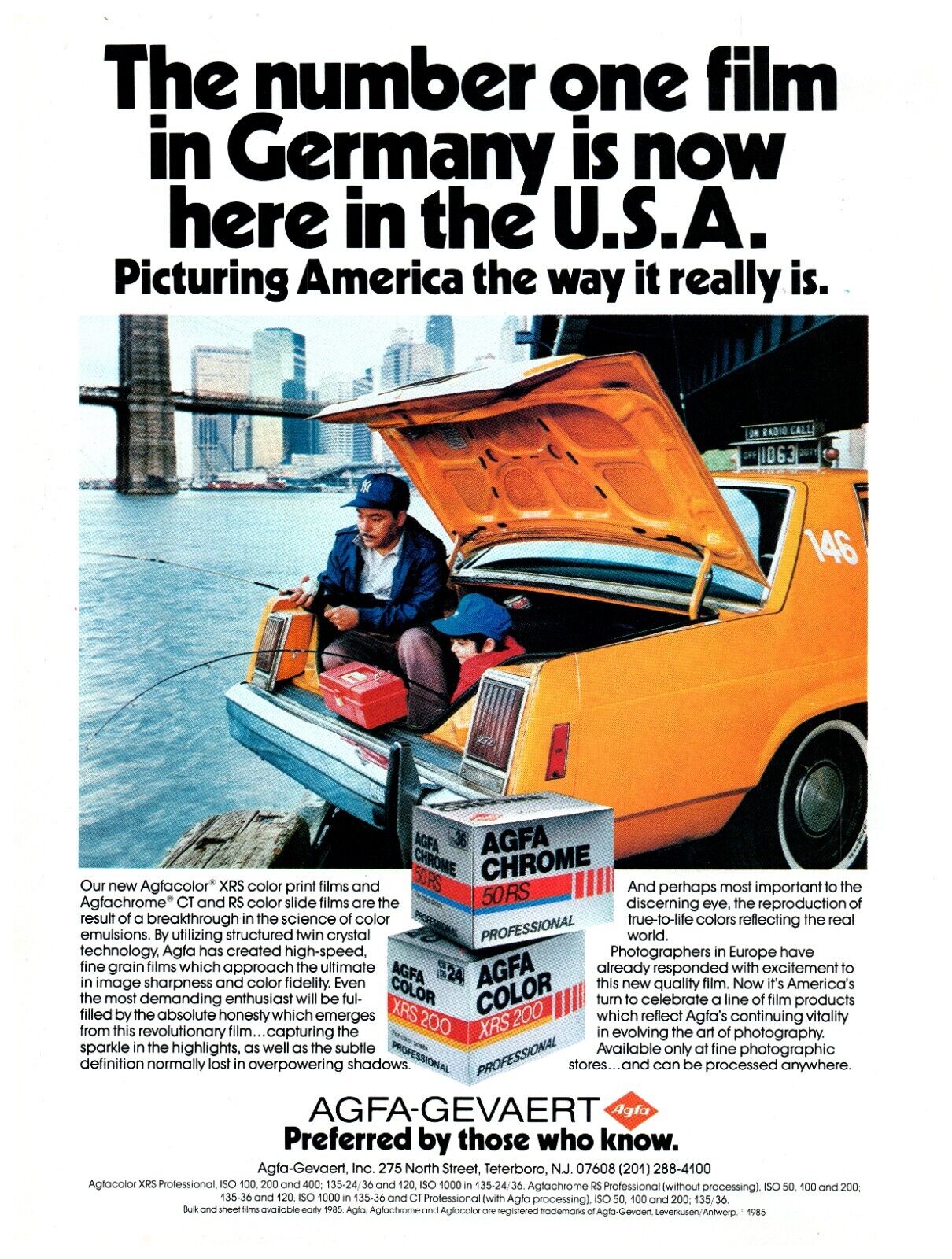 1980s Agfa Film XRS Color 200 35mm Film 80s Tech Vintage Print Ad ...