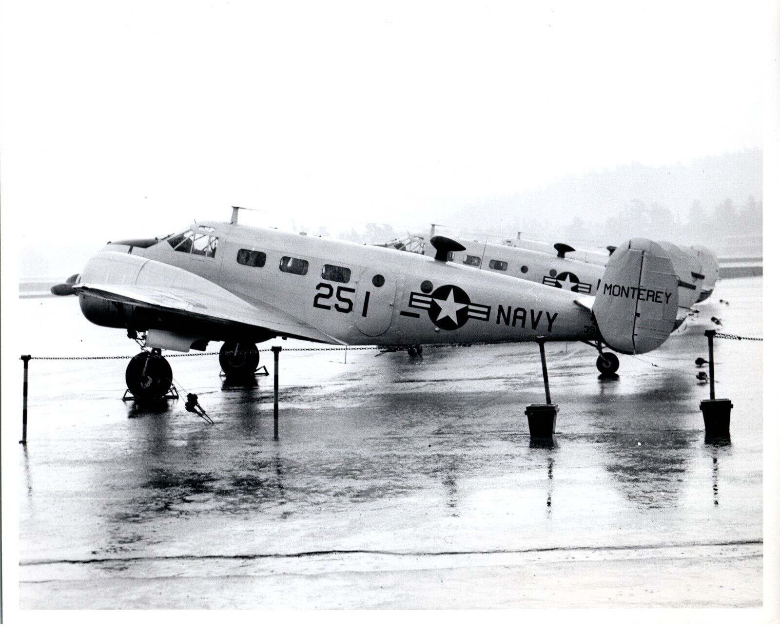 1950s US Beechcraft Model 18 Monterey Airplane WW2 Twin Beech Vintage ...