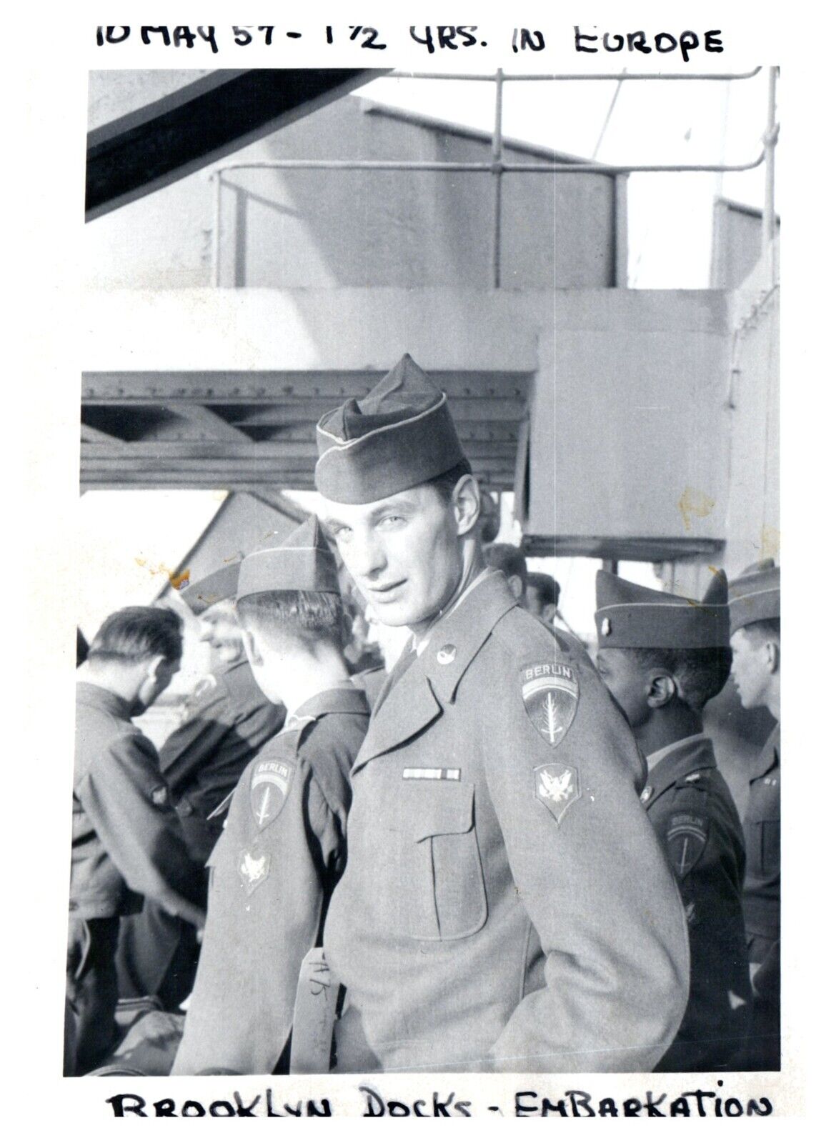 1957 Military Embarkation Brooklyn Docks Soldiers Vintage Photo ...