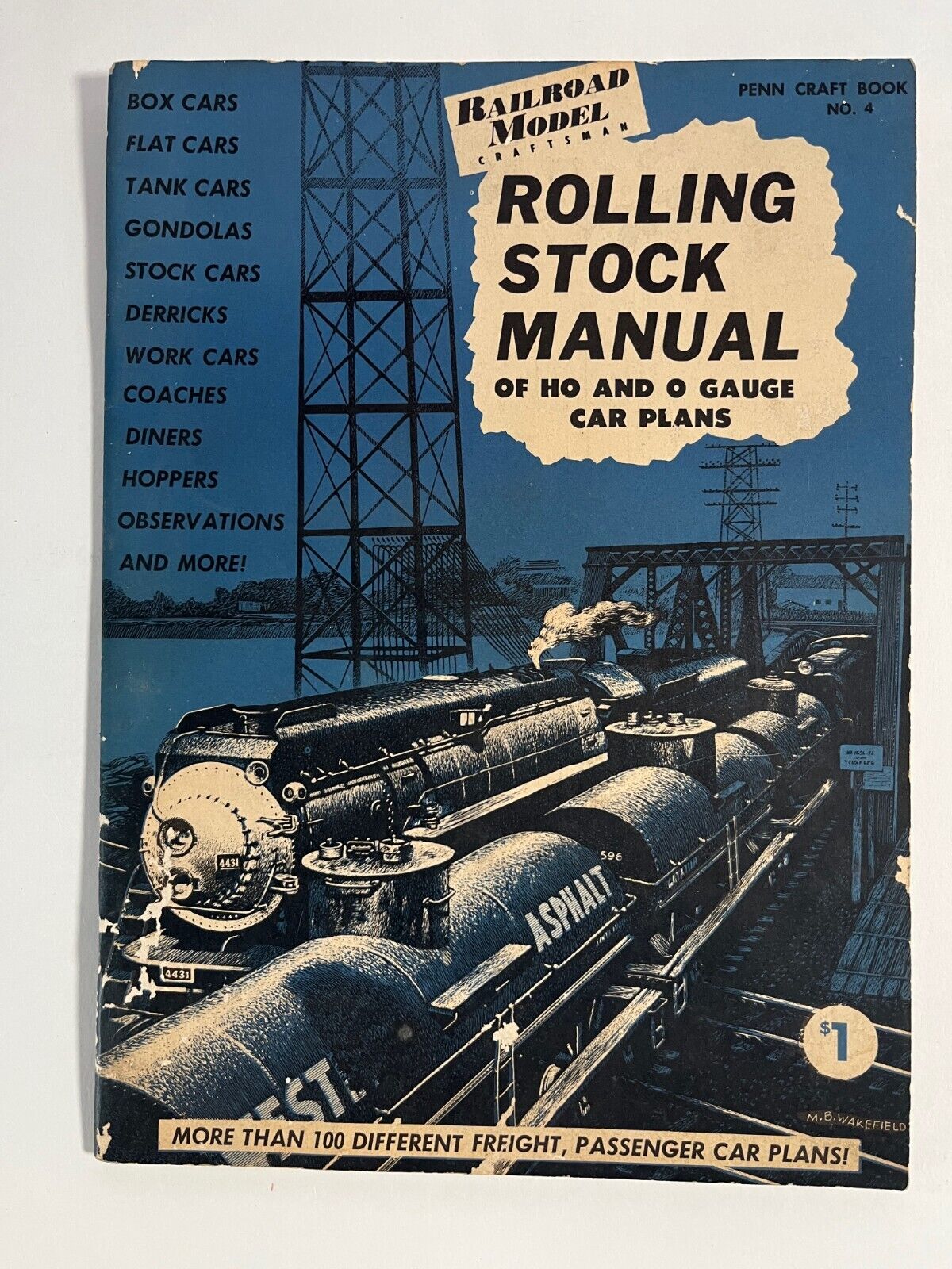 1957 Rolling Stock Manual of HO & O Gauge Car Plans Penn Craft Book #4 ...