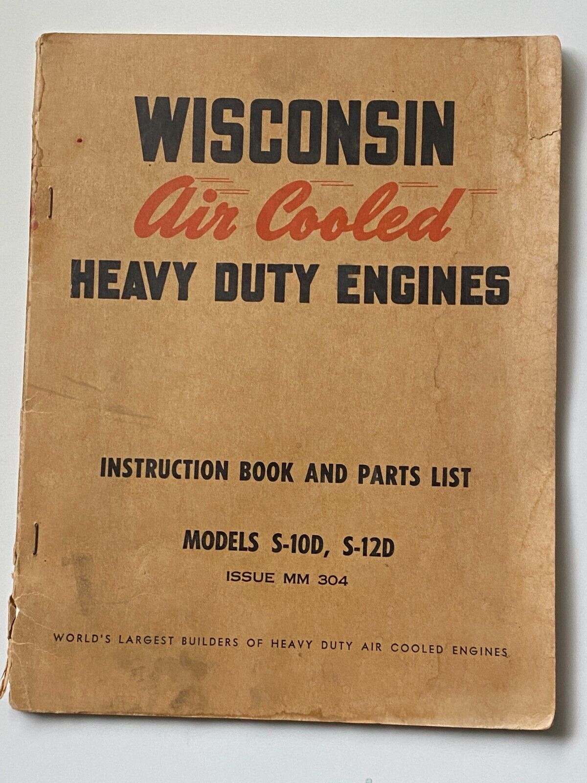 Wisconsin Air Cooled Heavy Duty Engine S-100D S-12D Manual Instruction ...